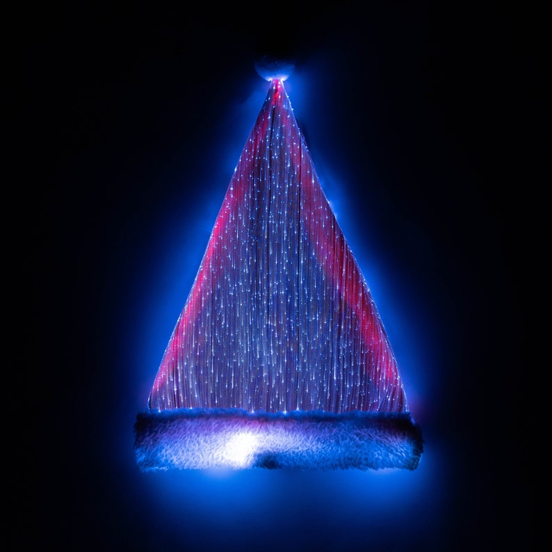 Christmas Gift Xmas Hat LED Light up Color Changing Santa Claus Hat ...