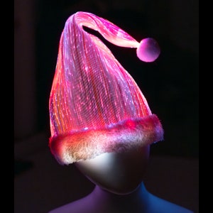 Christmas Gift Xmas Hat LED Light up Color Changing Santa Claus Hat ...