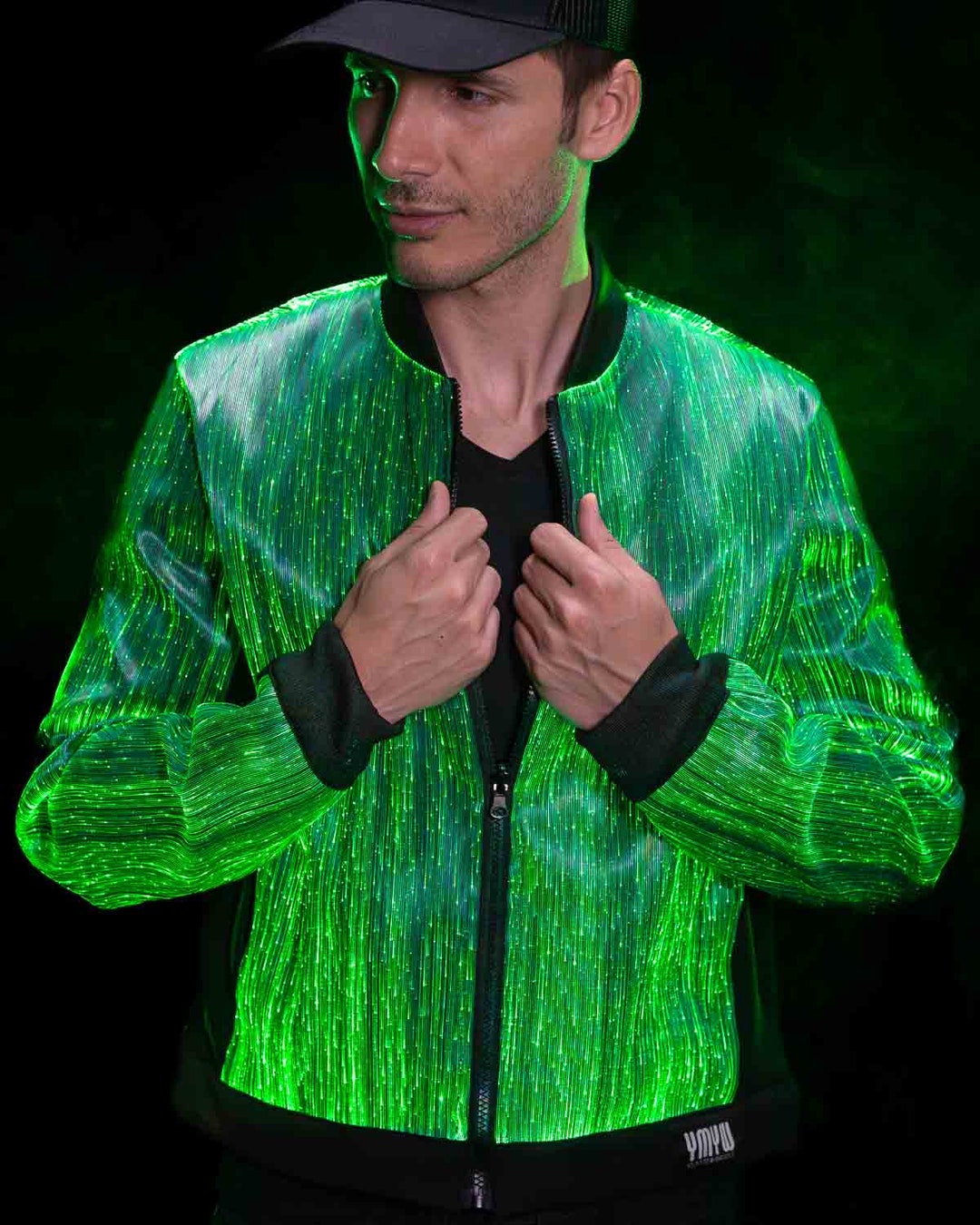 LED Bomber Jacket Mens Rave Outfit Burning Man Outfit EDC Festival ...