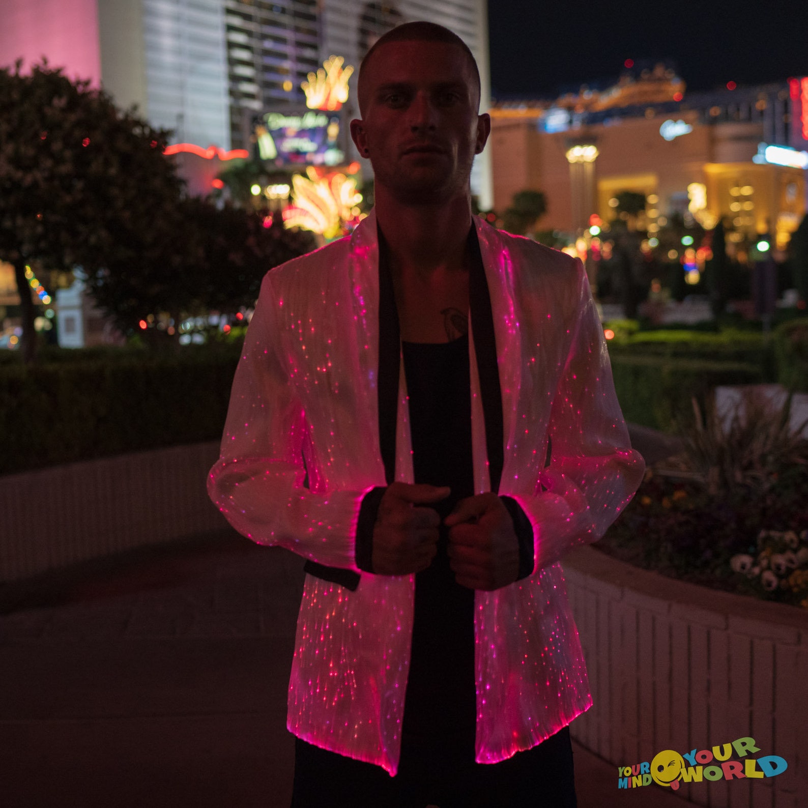 LED Jacket for Men Light Up Clothing Burning Man Clothes / | Etsy