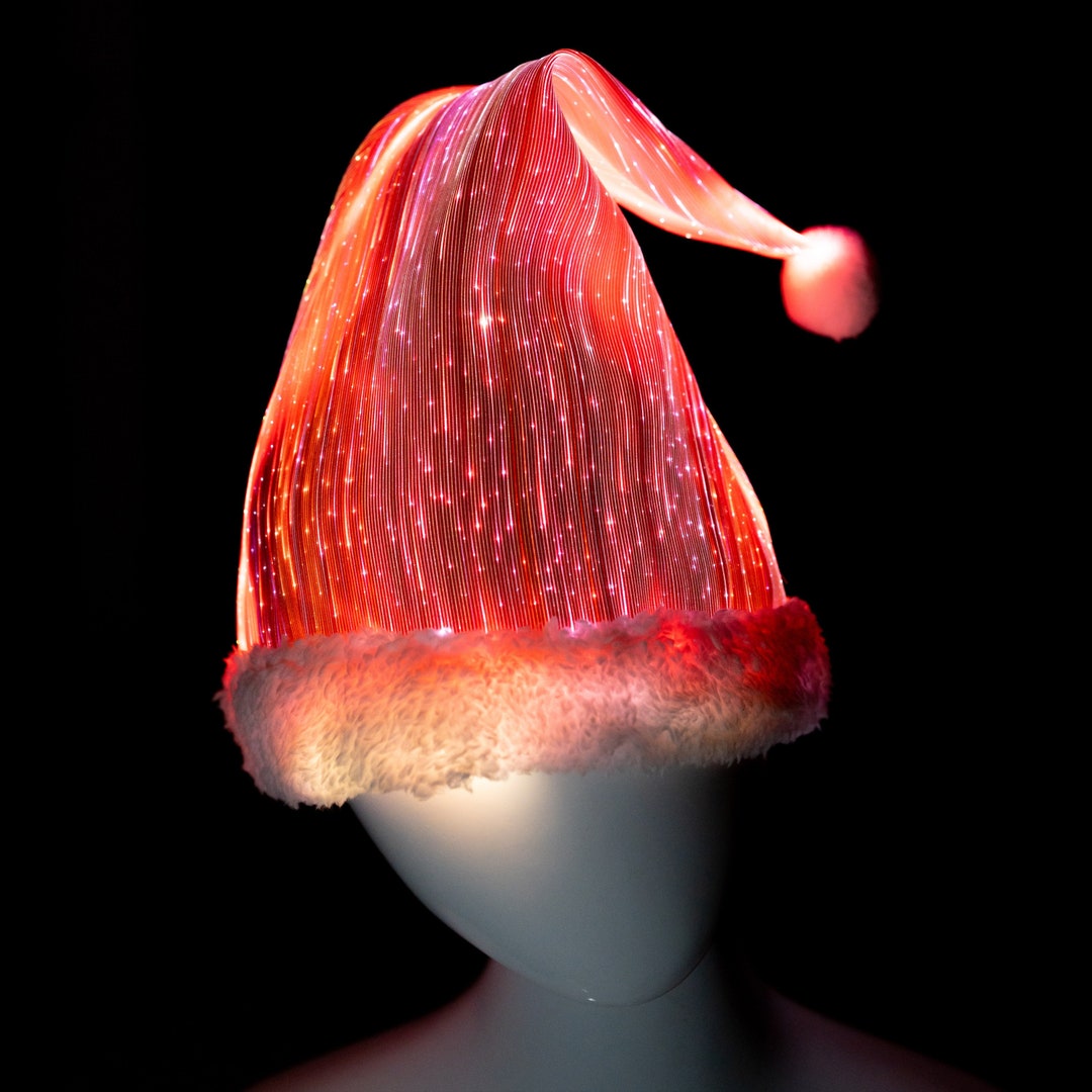 Christmas Gift Xmas Hat LED Light up Color Changing Santa Claus Hat ...