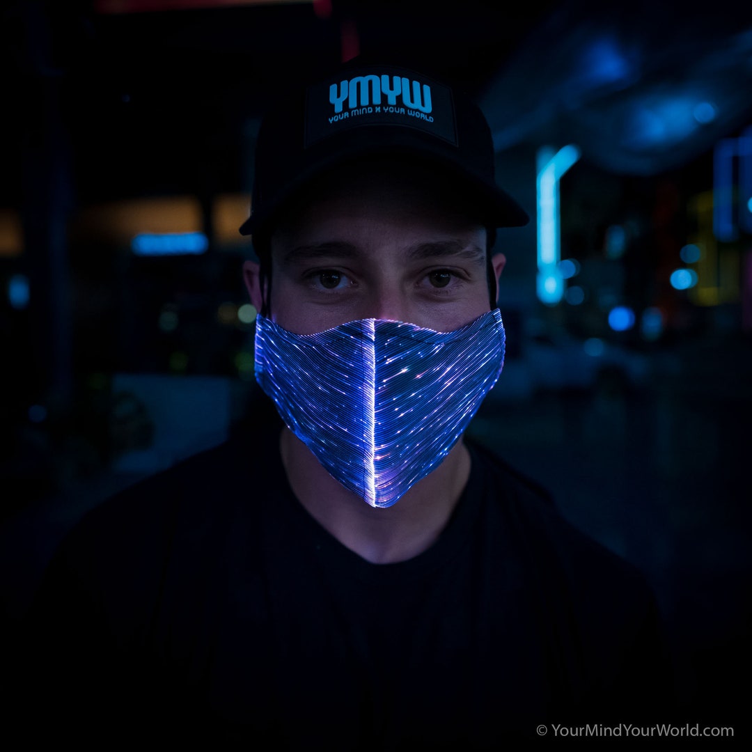 LED Mask Cyberpunk Mask Rave Mask Burning Man Outfit Rave Mask Rave ...