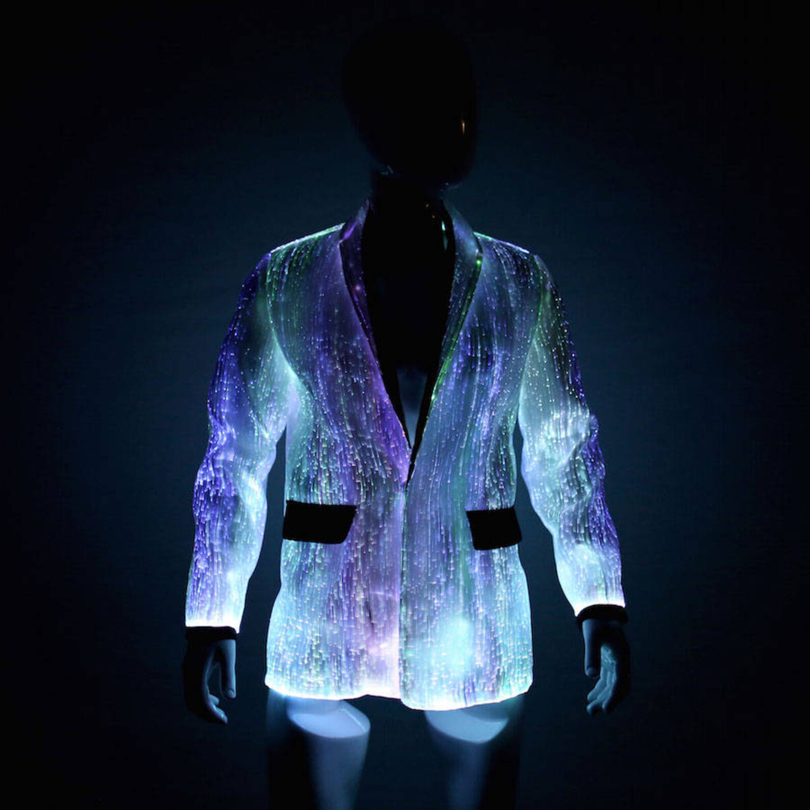 LED Jacket for Men Light Up Clothing Burning Man Clothes / | Etsy