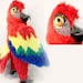 Scarlet Macaw Parrot Costume: Adult Pantomime Bird Suit Robinson Crusoe ...