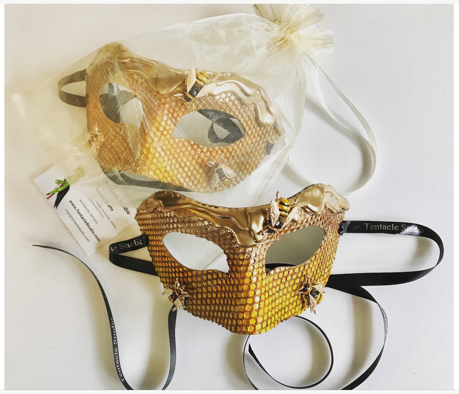 Bee Masquerade Half Mask Unique Hand Painted Luxury Queen Bee - Etsy UK