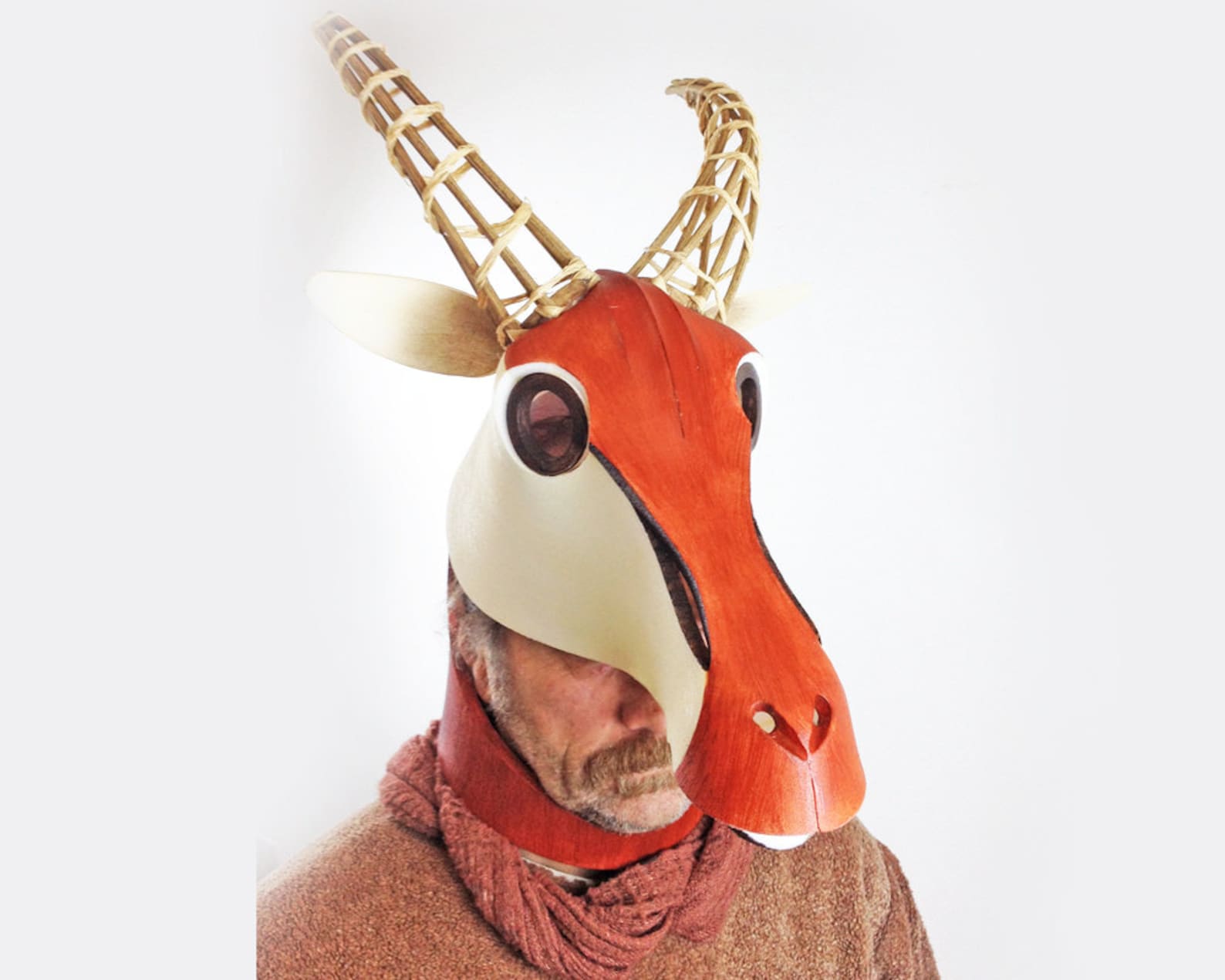 Gazelle Antelope Mask African animal masquerade mask adult IN | Etsy