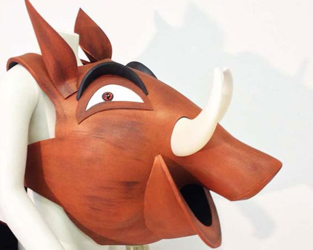Pumba Pumbaa Lion King Costume Mask Head, Kids Adult Sizes HEAD ONLY ...