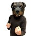 Dog Mask Adult Rottweiler Costume Head Animal Headdress READY - Etsy
