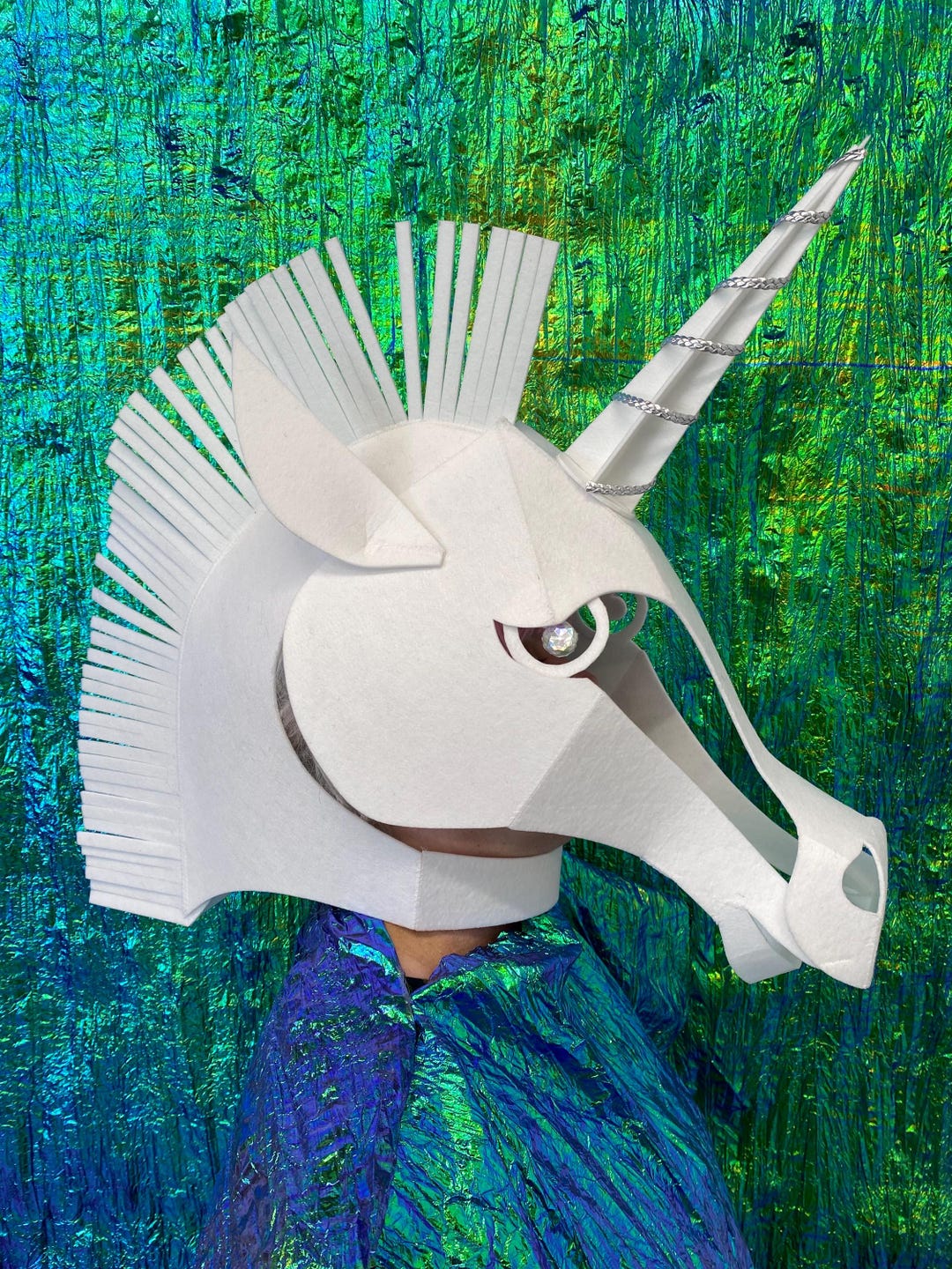 Unicorn Head Mask Printable Pattern Template Pdf DIY Felt | Eva Foam ...