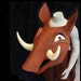 Handmade Pumbaa Costume Mask: Lion King Warthog HEAD ONLY Handmade - Etsy