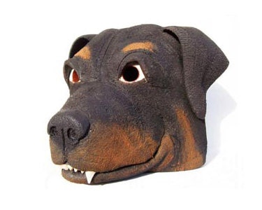 Dog Mask Adult Rottweiler Costume Head Animal Headdress READY - Etsy