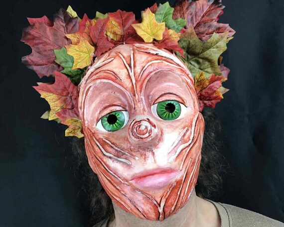 Woodland Fairy Mask. Adult Garden Sprite Mask With Headdress | Etsy UK