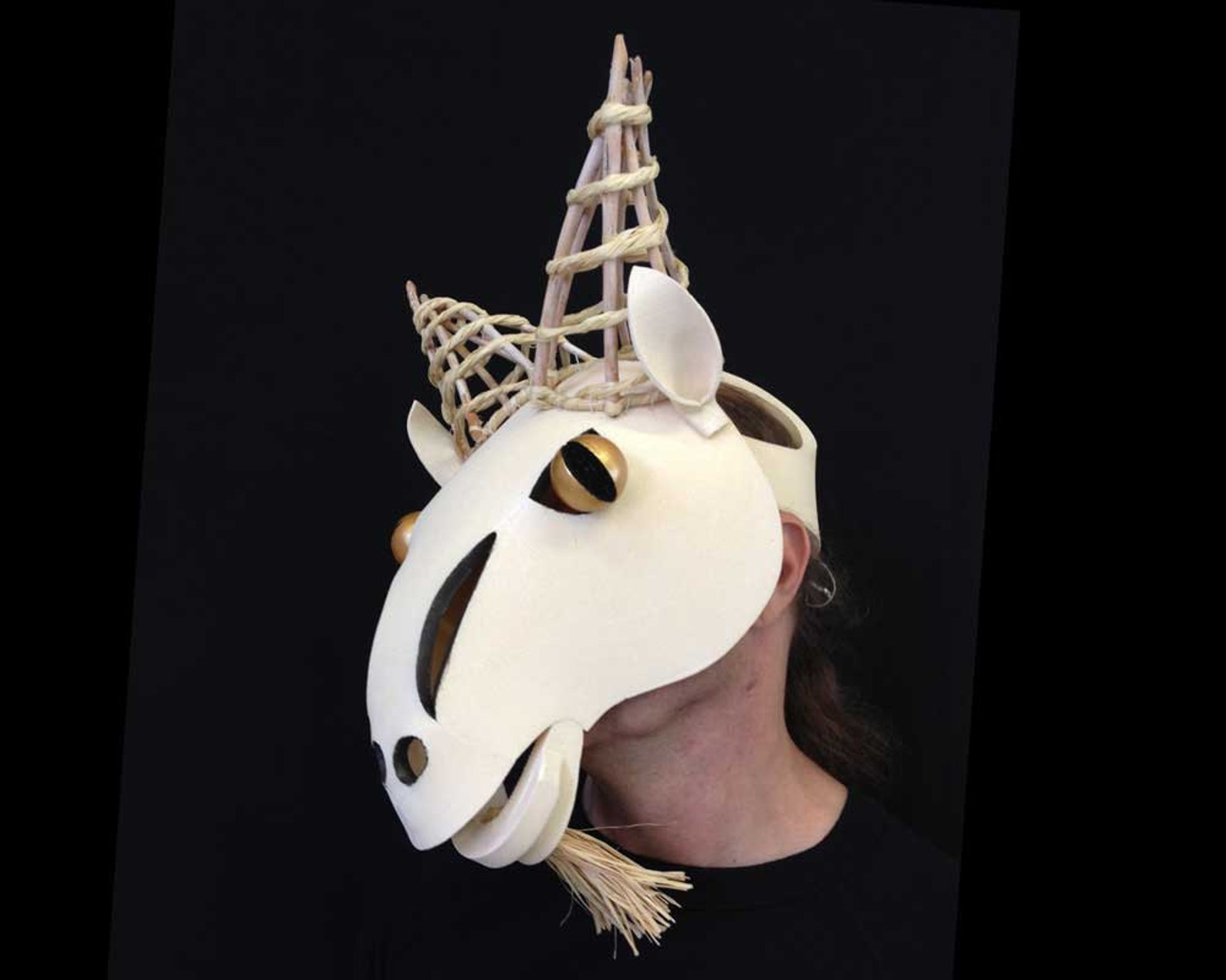 Goat Masquerade Mask for Adults and Children. Capricorn Headpiece ...