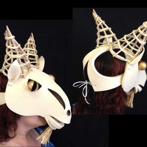 Goat Masquerade Mask for Adults and Children. Capricorn Headpiece ...