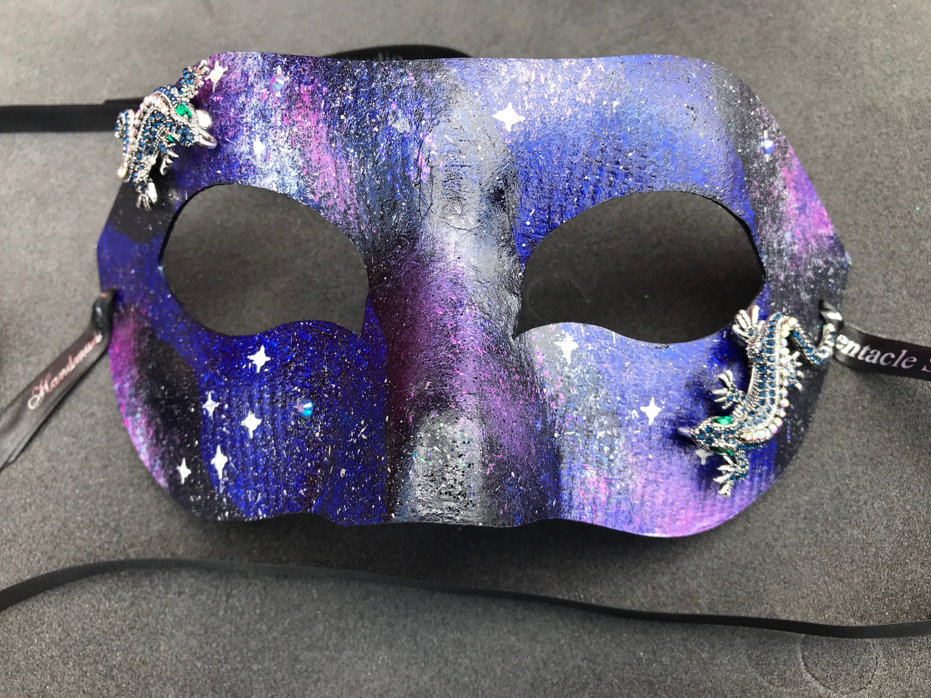 Luxury Masquerade Half Mask With Jewelled Lizards Hand - Etsy