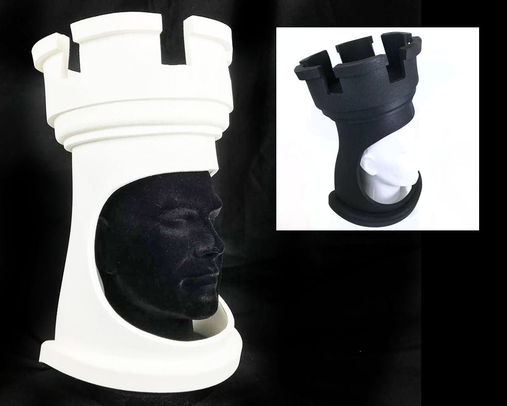 Human Chess Hats Adult Headpieces Men Women Dance Costume Masks Black N ...