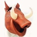Handmade Pumbaa Costume Mask: Lion King Warthog HEAD ONLY Handmade - Etsy