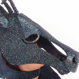 Horse Masquerade Mask Luxury Adult Costume Head Black Beauty READY to ...
