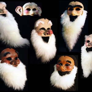 Sleepy Dwarf Mask: Snow White Costume, Sheepskin Beard Handmade - Etsy