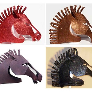 Horse Masquerade Mask Luxury Adult Costume Head Black Beauty READY to ...