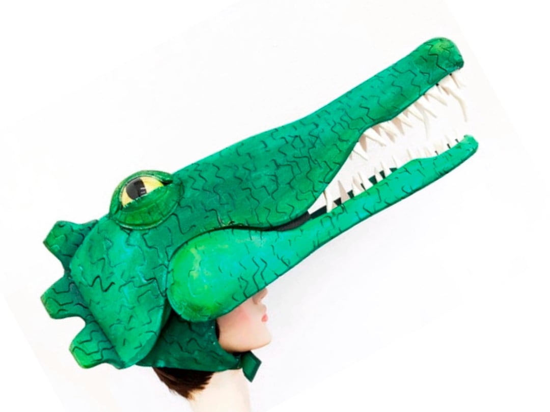Crocodile Mask XL Peter Pan Adult/ Teenage Costume Head Tick Tock Mr ...
