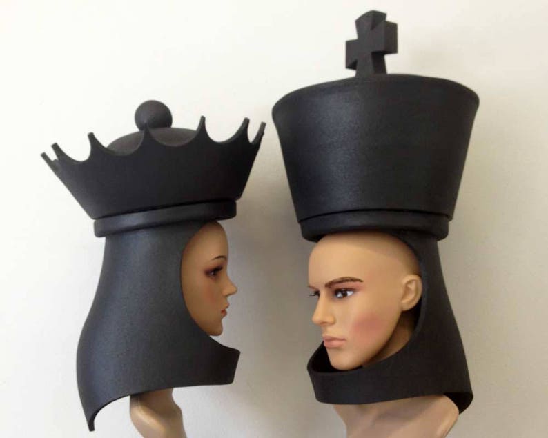 Chess Queen Kostüm Hut: Handgefertigtes schwarzes oder weißes Party ...