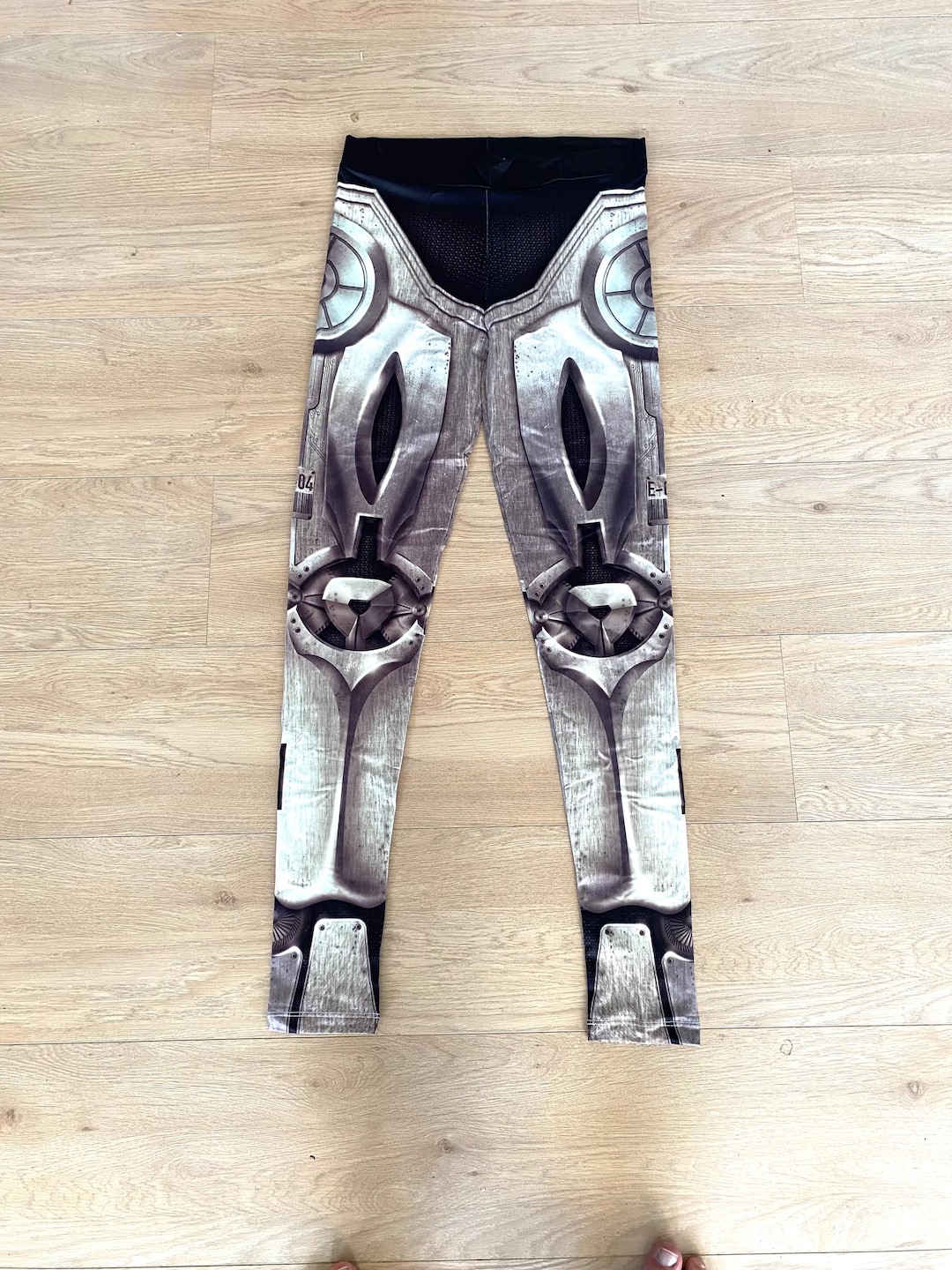 Cyborg Leggings: Silver Robot Android Stretch Pants - Cosplay Steampunk ...