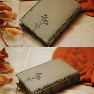 Forget-me-not Journal, Embroidery Journal. Wedding Guest Book, Flower ...