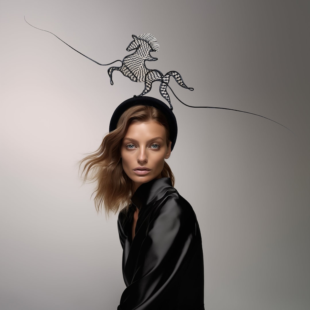 Kentucky Horse Fascinator: Hat, Headwear, Horse, Accessory, Black ...