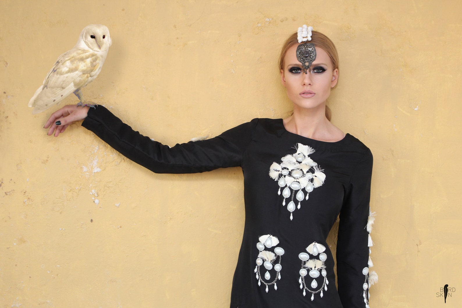 Rabari Dress: Embroidery With Pearls, Beads and Tassels on Raw Silk ...