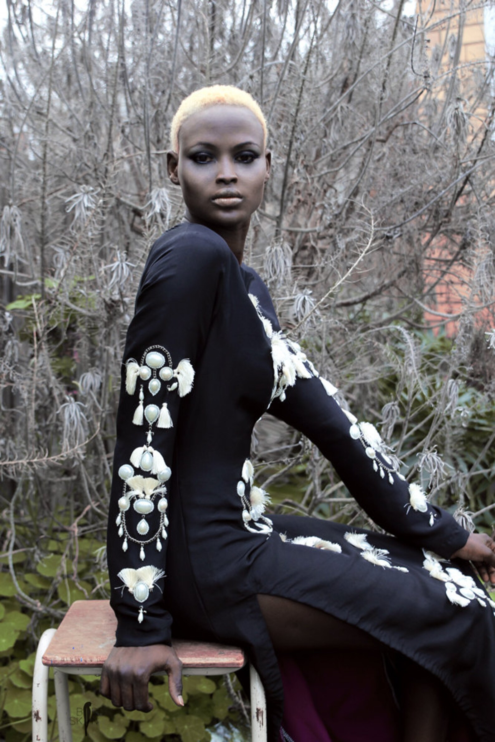 Rabari Dress: Embroidery With Pearls, Beads and Tassels on Raw Silk ...