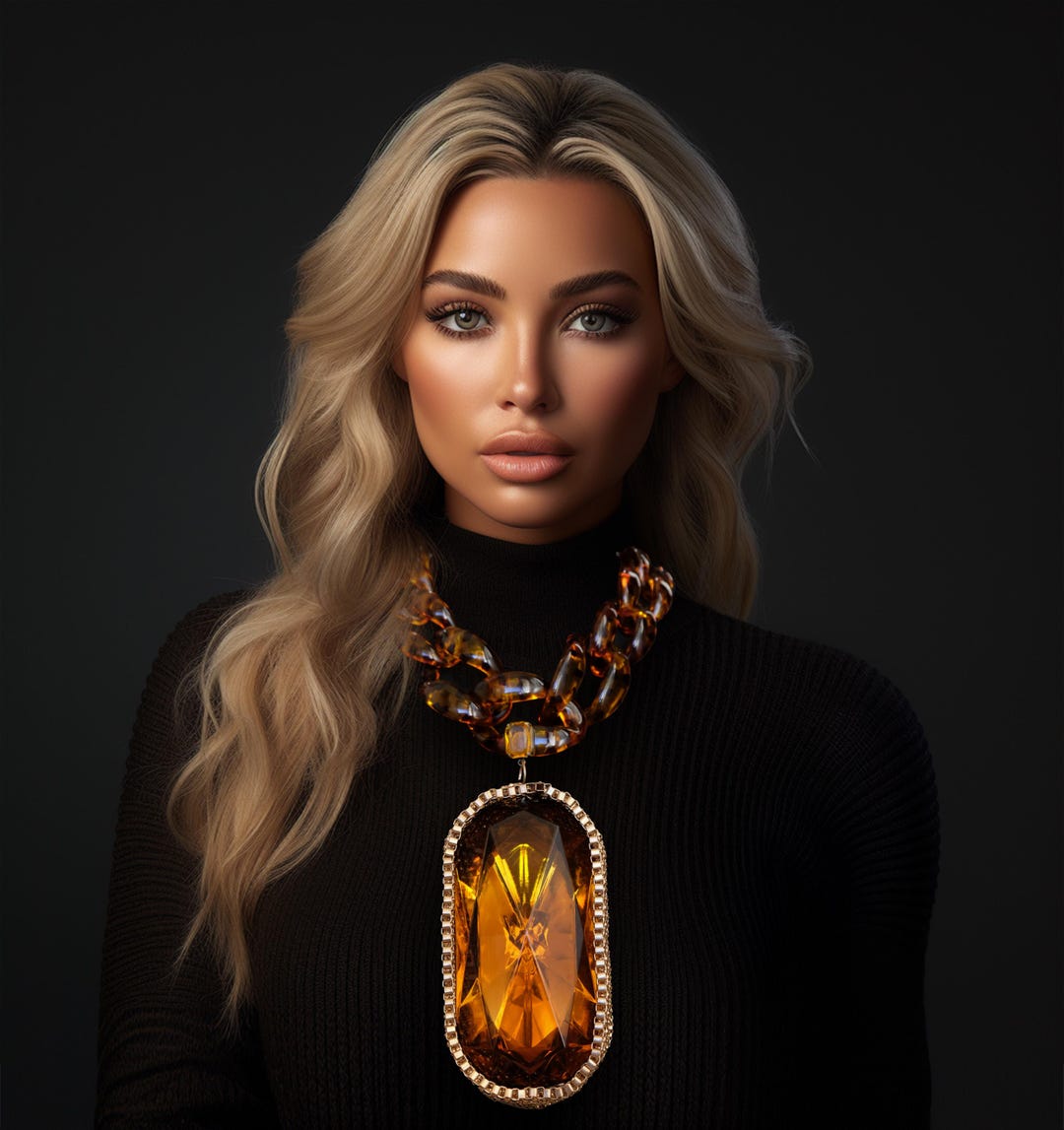 Solaris Necklace - Oversized, Chunky, Statement, Crystal, Avant-garde ...