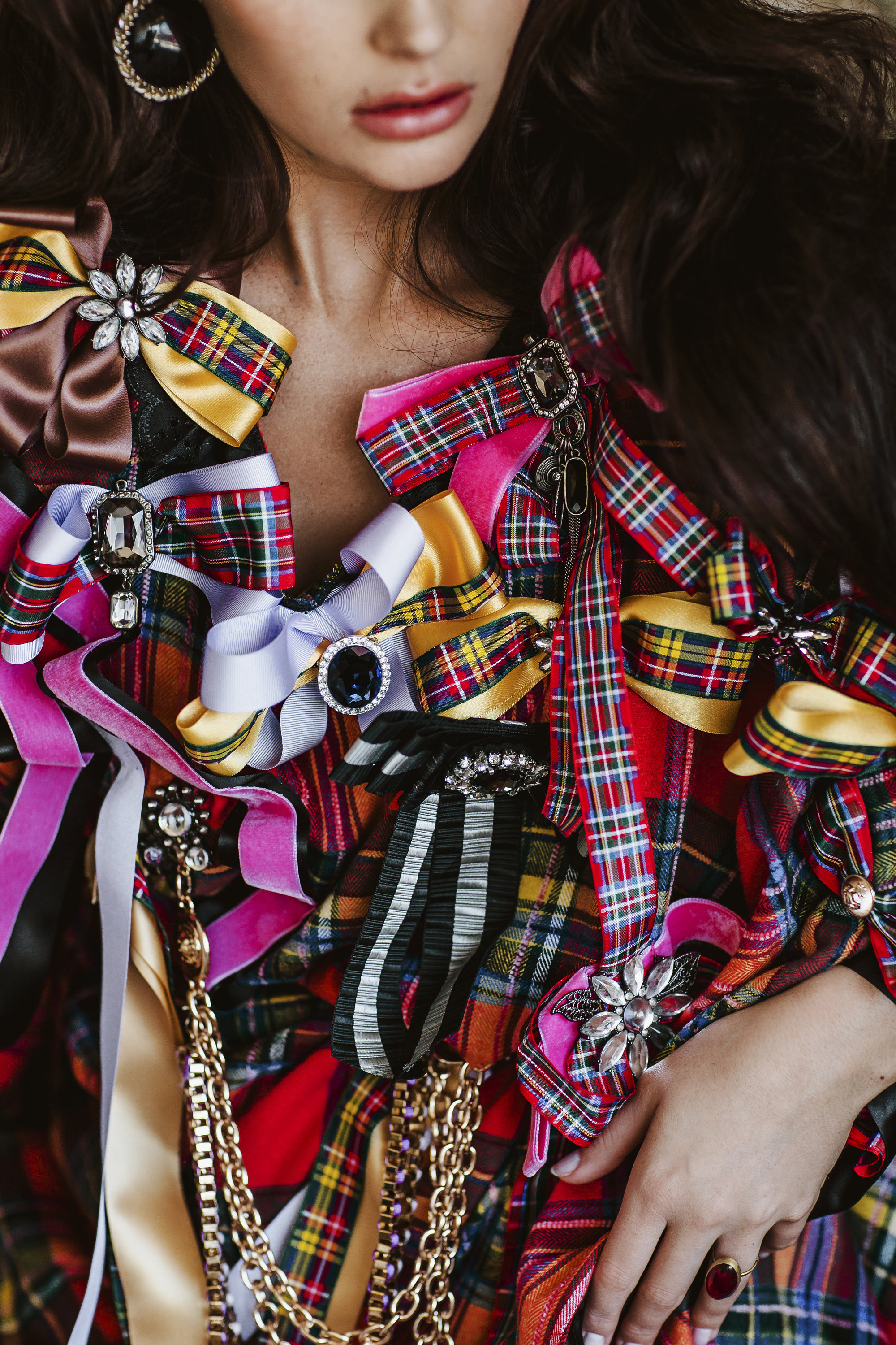 Queen of Tartan Poncho - One-off, Checked, Plaid, Bows, Handmade ...