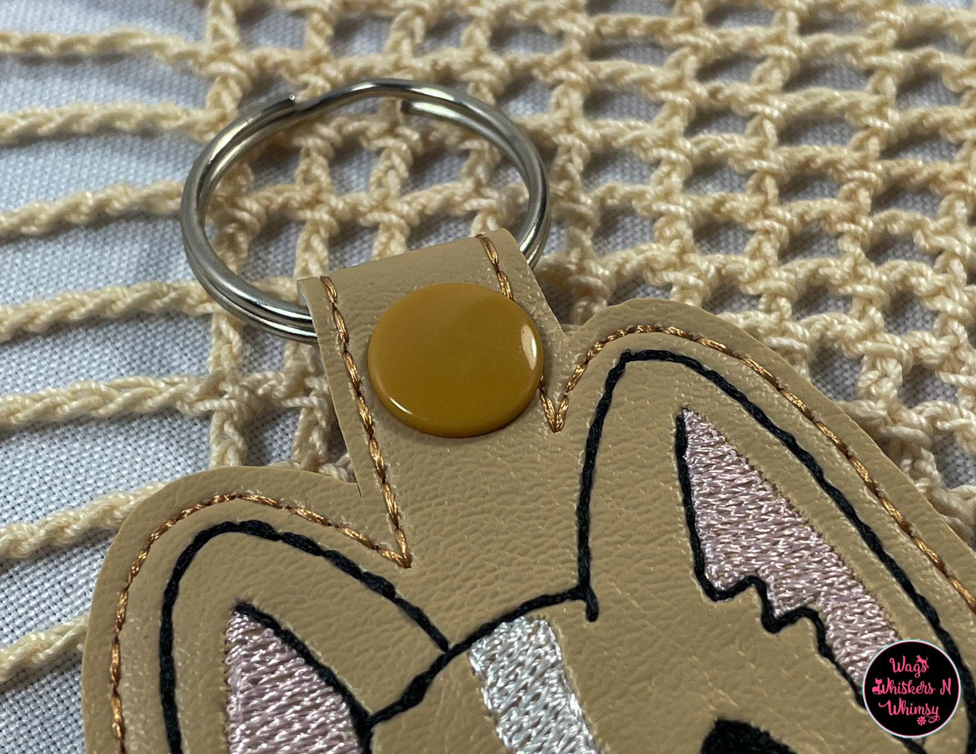 Corgi Floof Keychain Winking Corgi Key Fob Corgi Keychain - Etsy