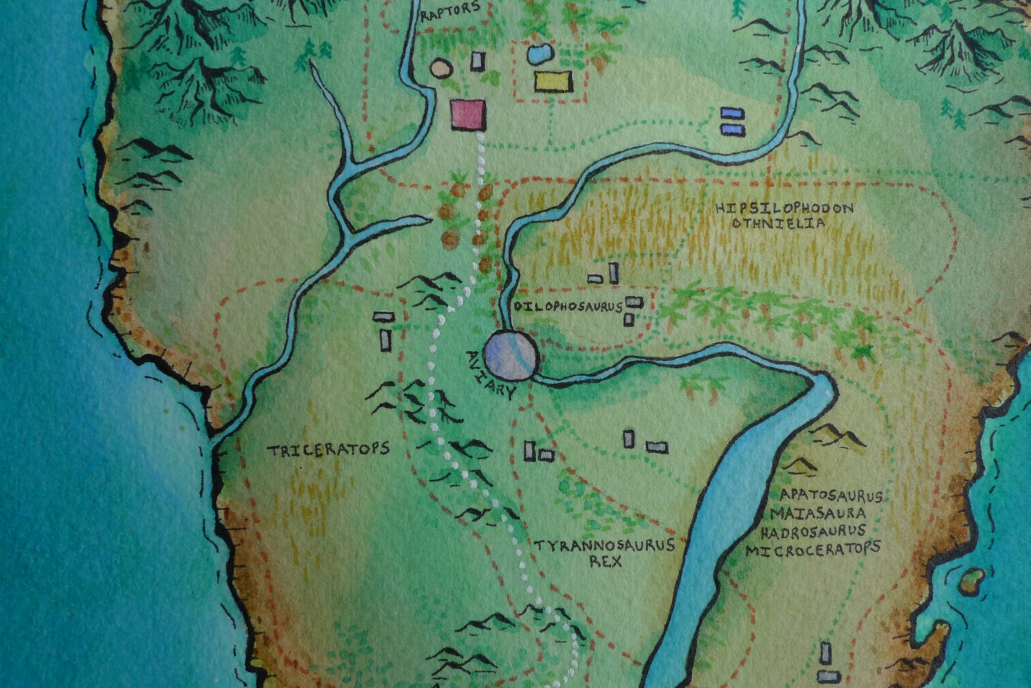 Map of isla nublar
