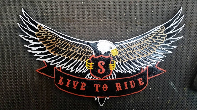 Live to Ride Hand Routered Custom Plaque Wall Decor Sign - Etsy