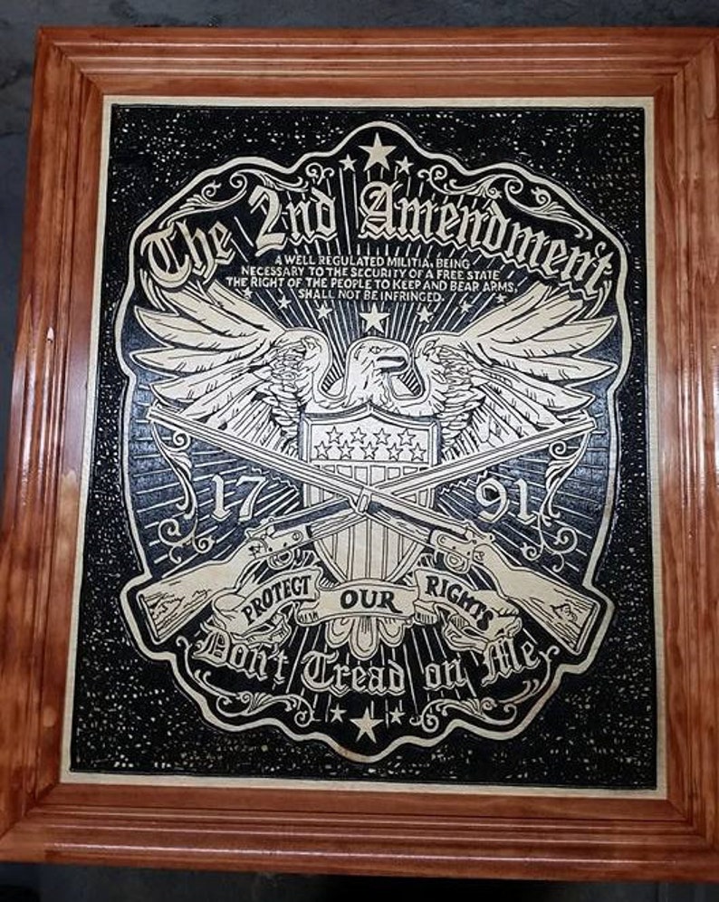 Second Amendment Sign. 2A Sign. Freehand Routered and Hand Painted ...