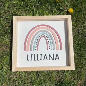 Rainbow Name Sign Nursery Sign Little Girl Personalized Name Sign Room ...