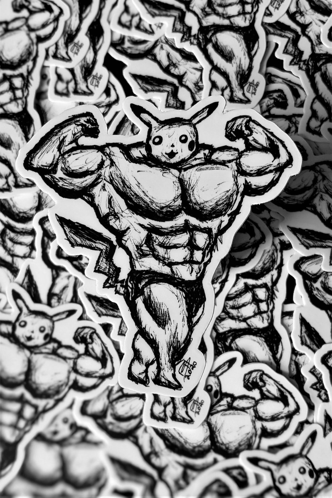 Swole Pikachu Vinyl Sticker - Etsy