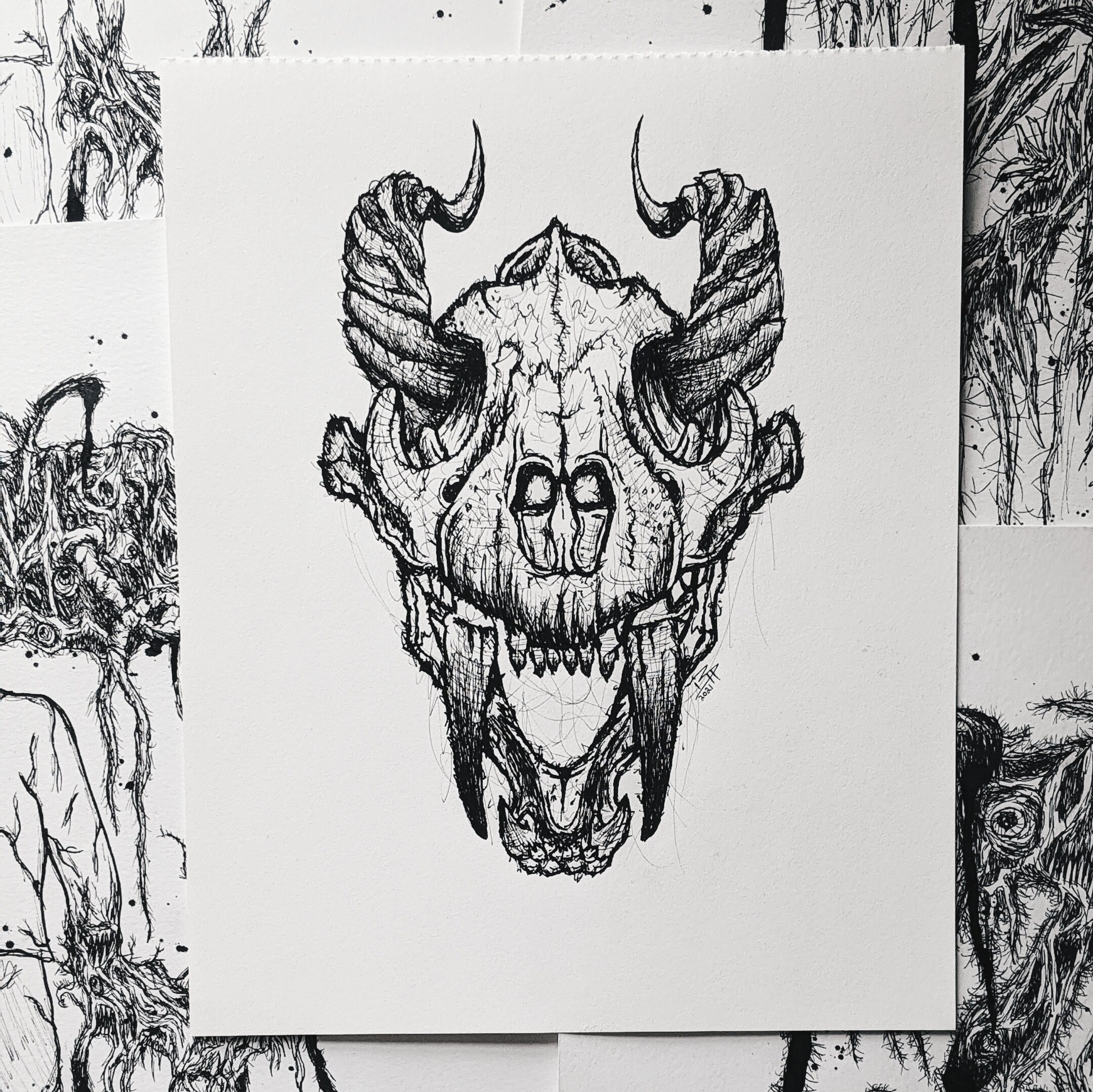 Sabertooth Skull Vinyl Sticker - Etsy