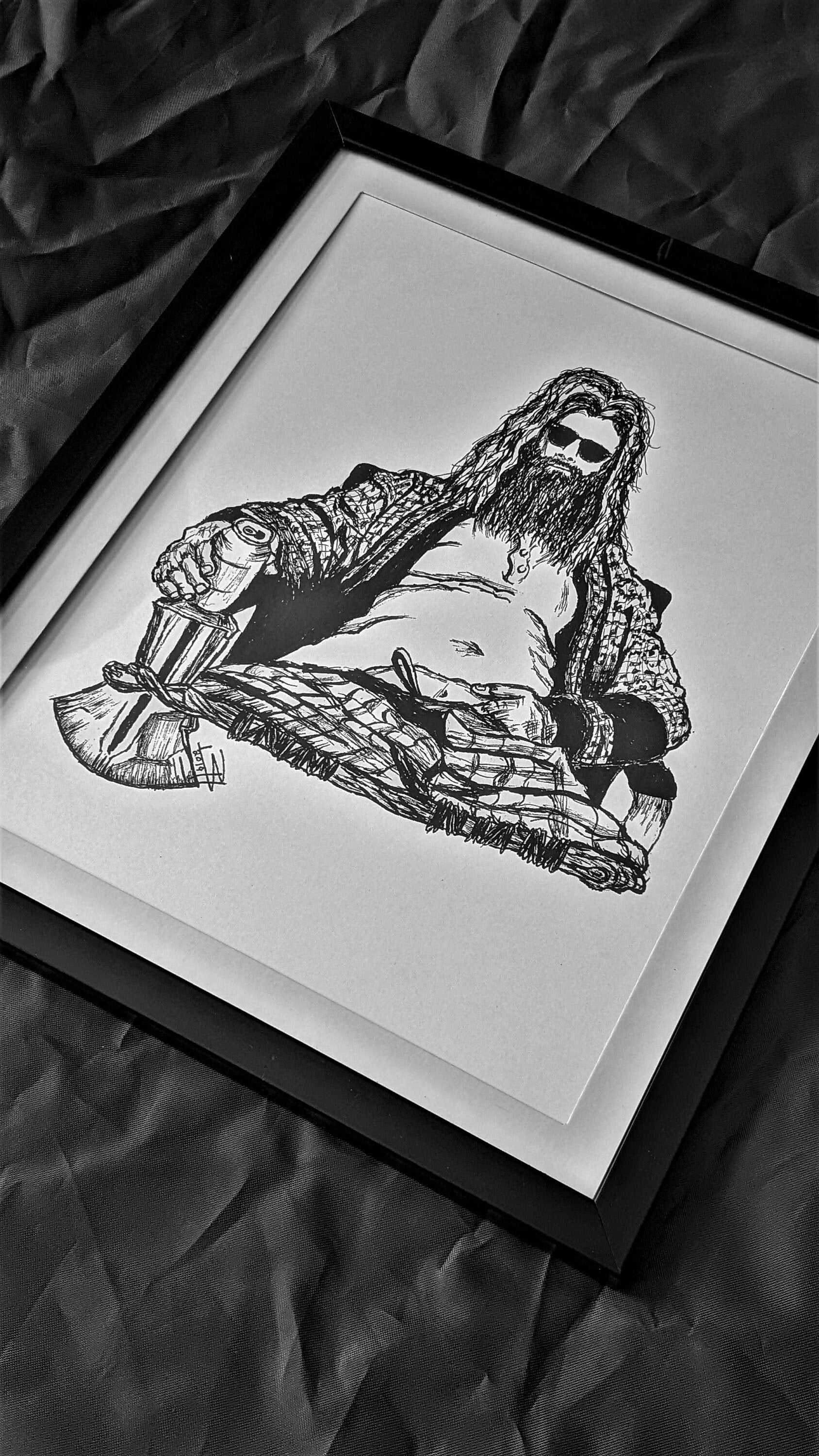 Fat Thor Art Print - Etsy