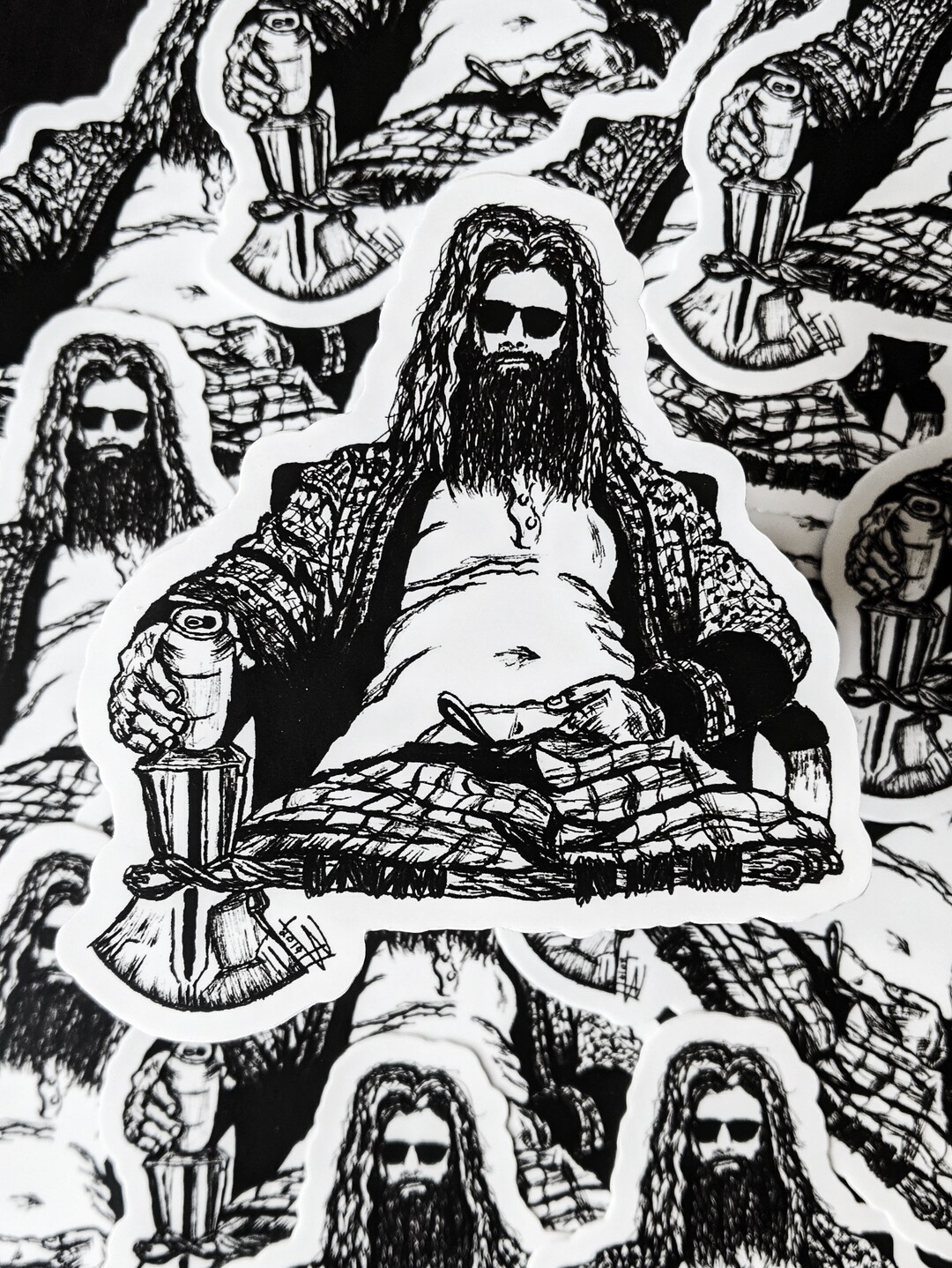 Fat Thor Vinyl Sticker - Etsy