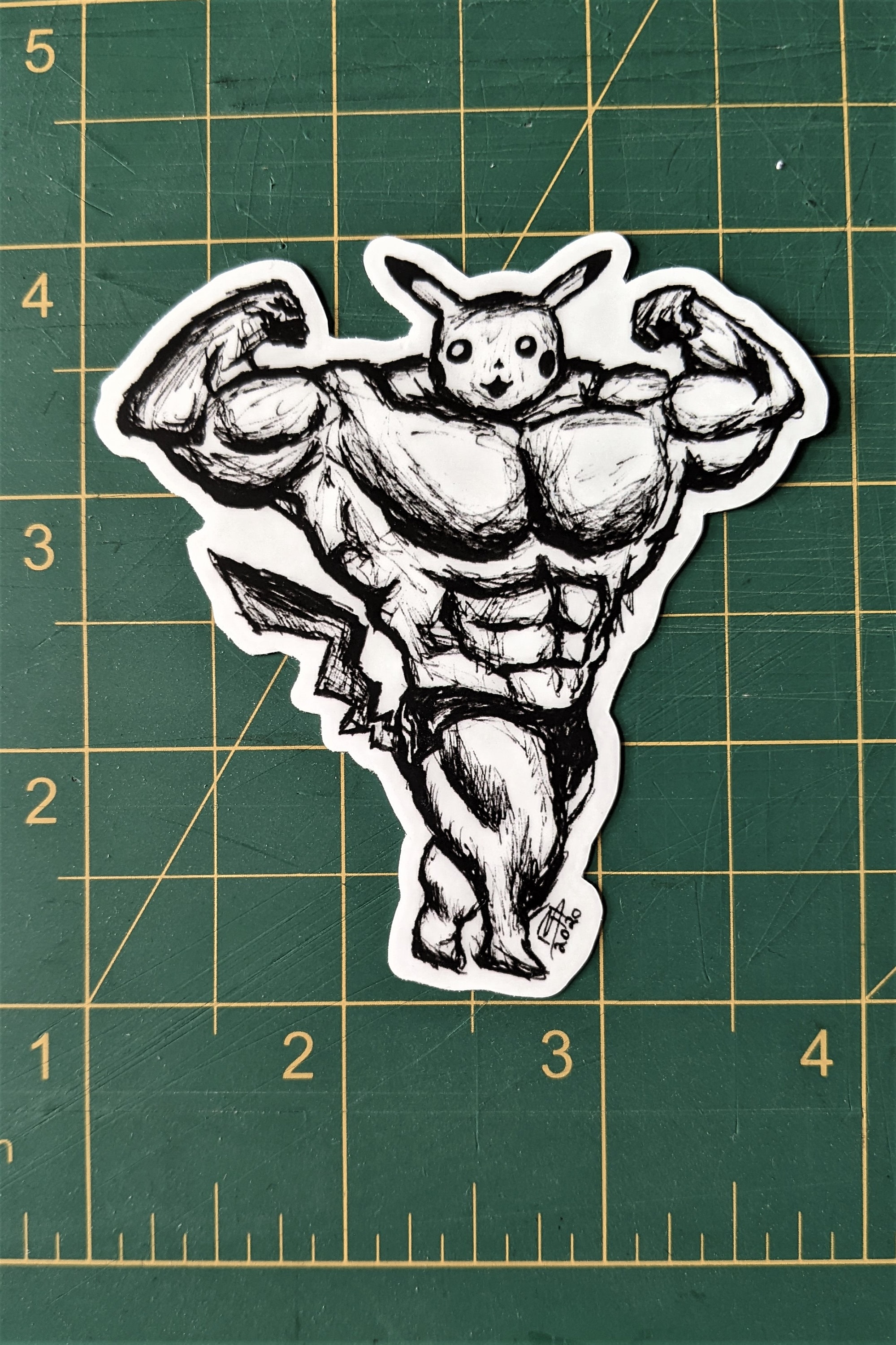 Swole Pikachu Vinyl Sticker - Etsy