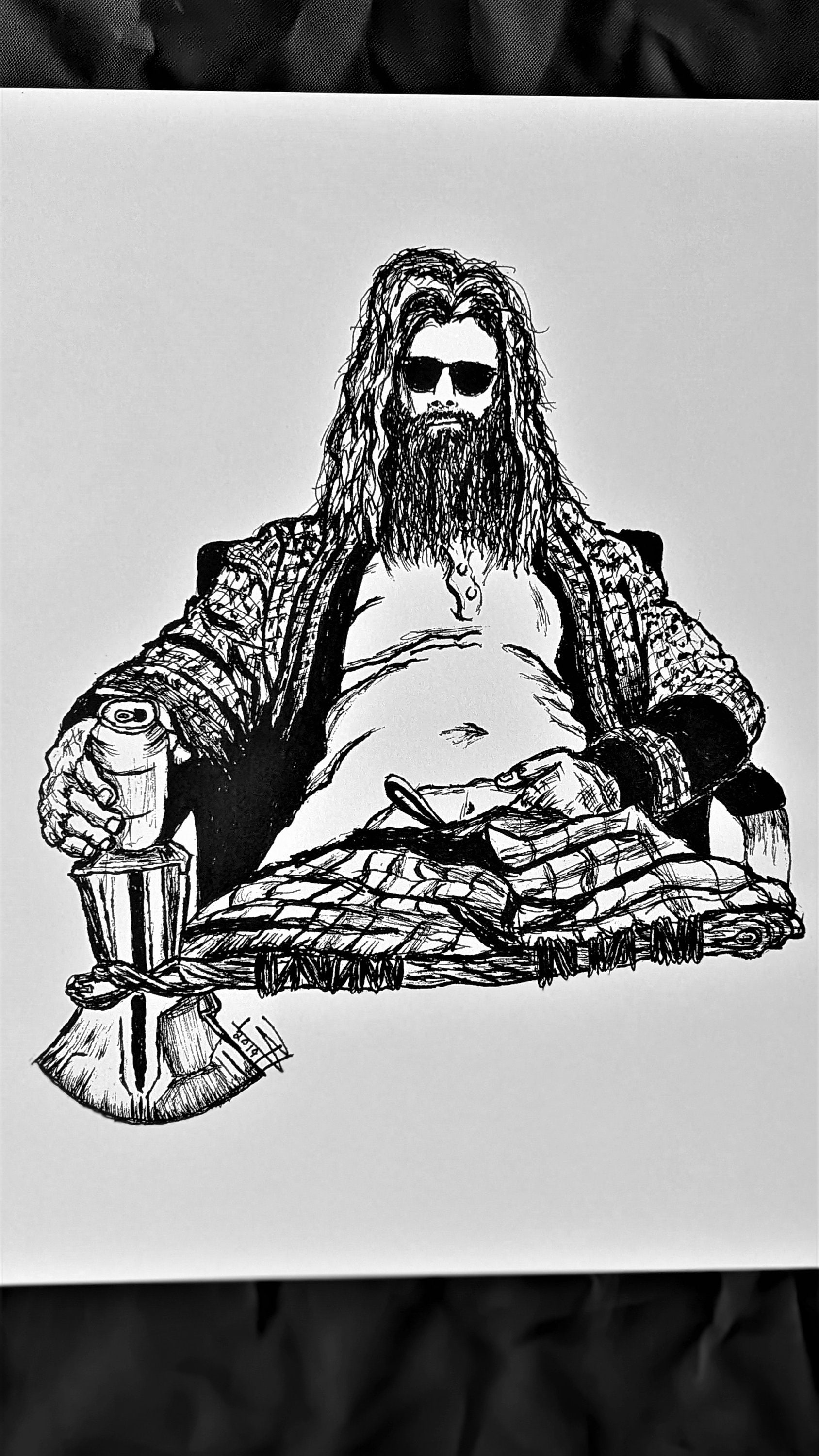 Fat Thor Art Print - Etsy