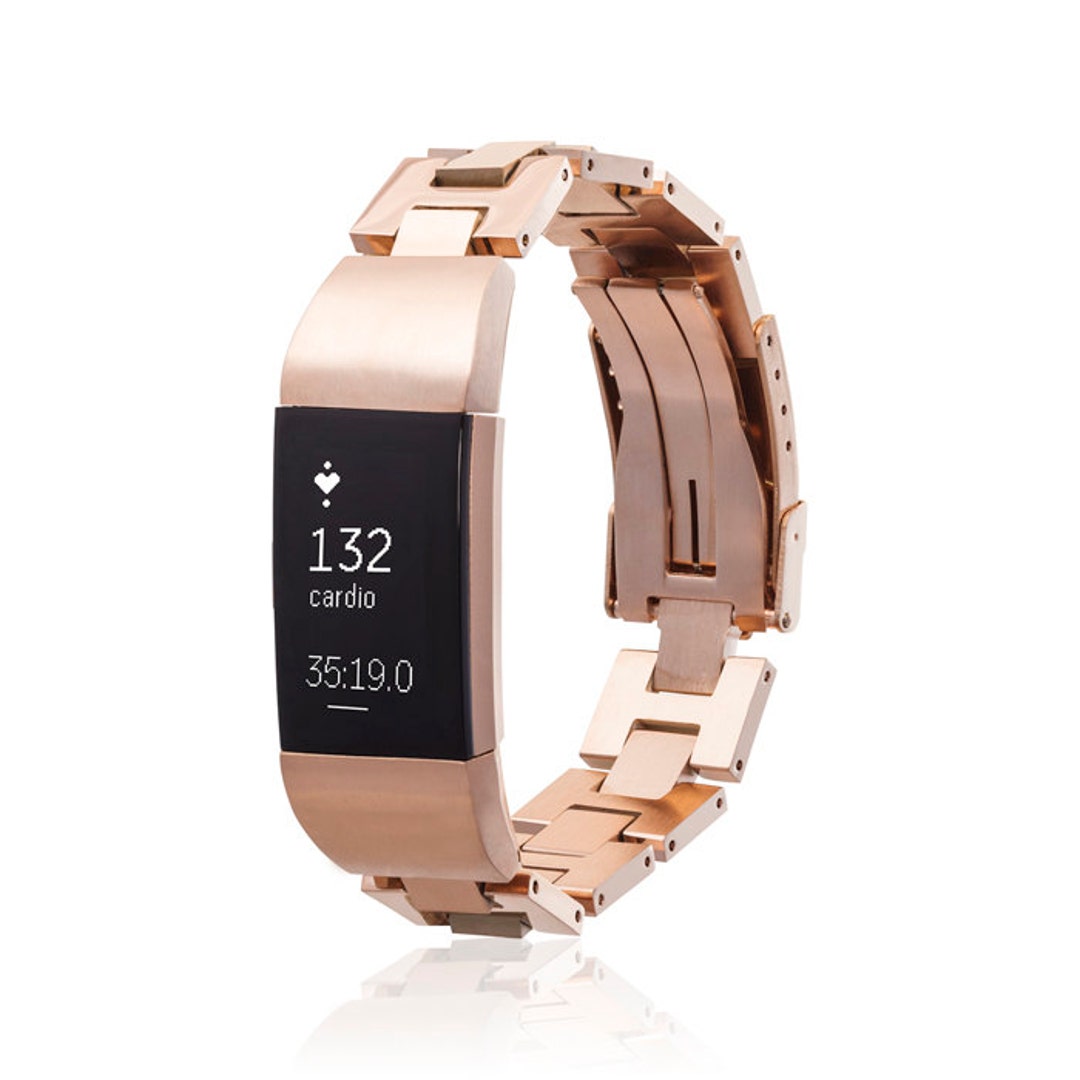 Fitbit Charge 2 Jewelry - Bracelet HAYES - Rose Gold - Etsy