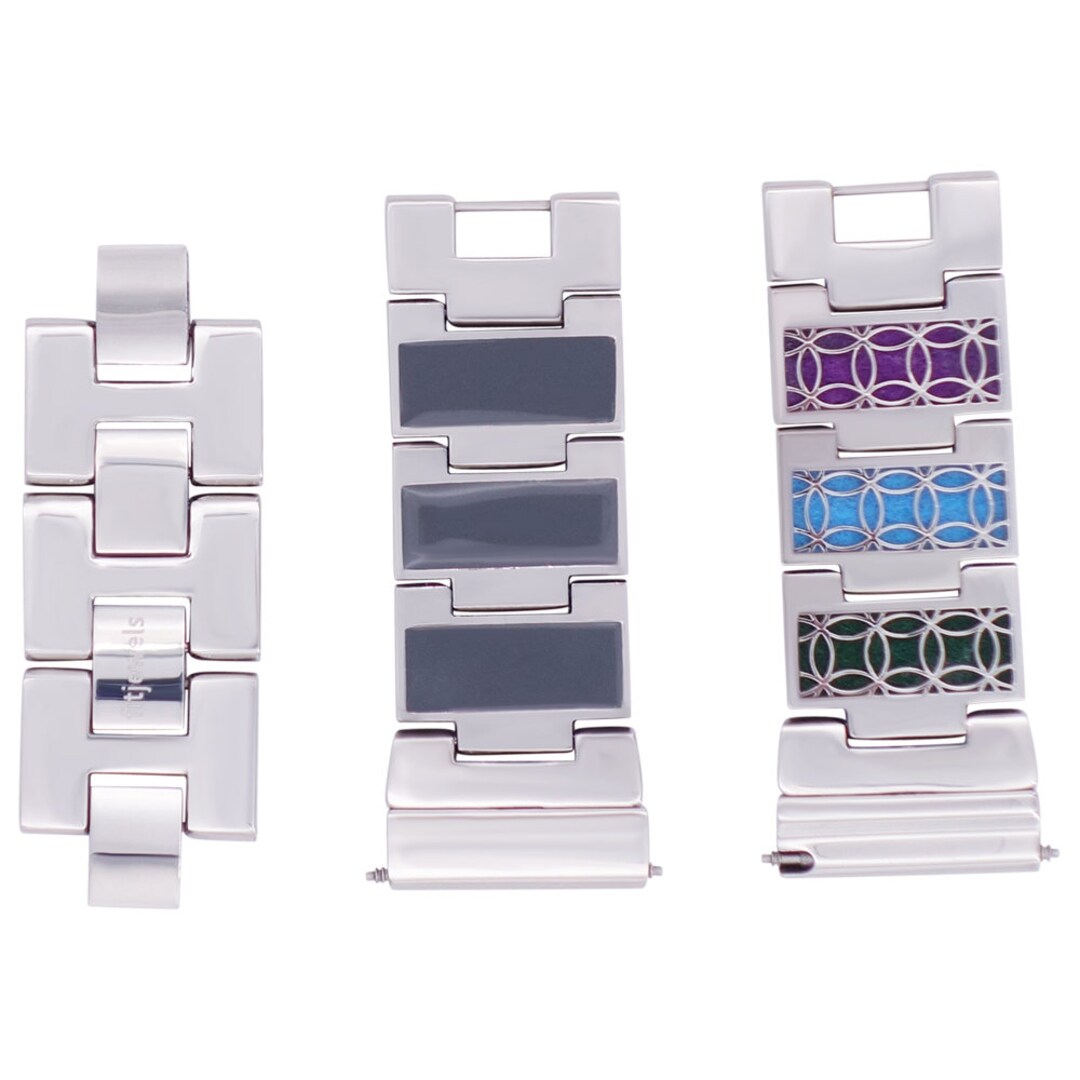 Reversible Watch Band - 22mm - Fell Pad/ Leather - Stainless Steel ...