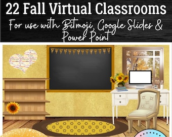 20 Realistic Virtual Classroom Backgrounds for Bitmoji Google Slides ...