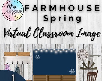 Virtual Winter Classroom Background for Remote Learning - Etsy