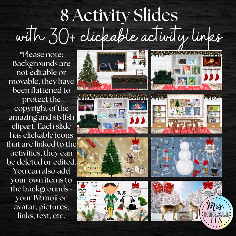 Christmas Virtual Classrooms W/ 30+ Activity Links Ready-to-go Games ...