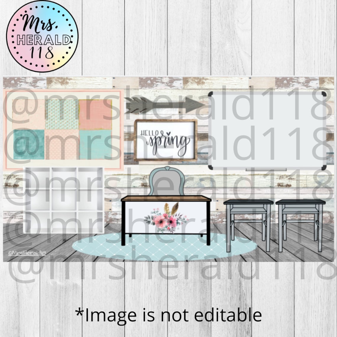 Spring Farmhouse Bitmoji Virtual Classroom Background Template PNG ...